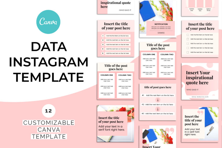 Data Instagram Canva Post Template 6384