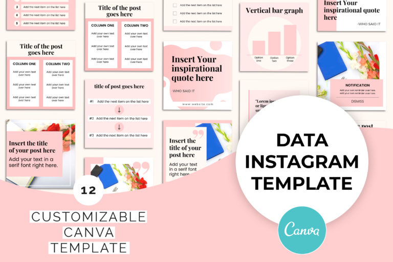 Data Instagram Canva Post Template 6956