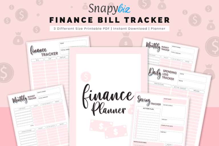 A4 Finance Printable | Savings Tracker Printable