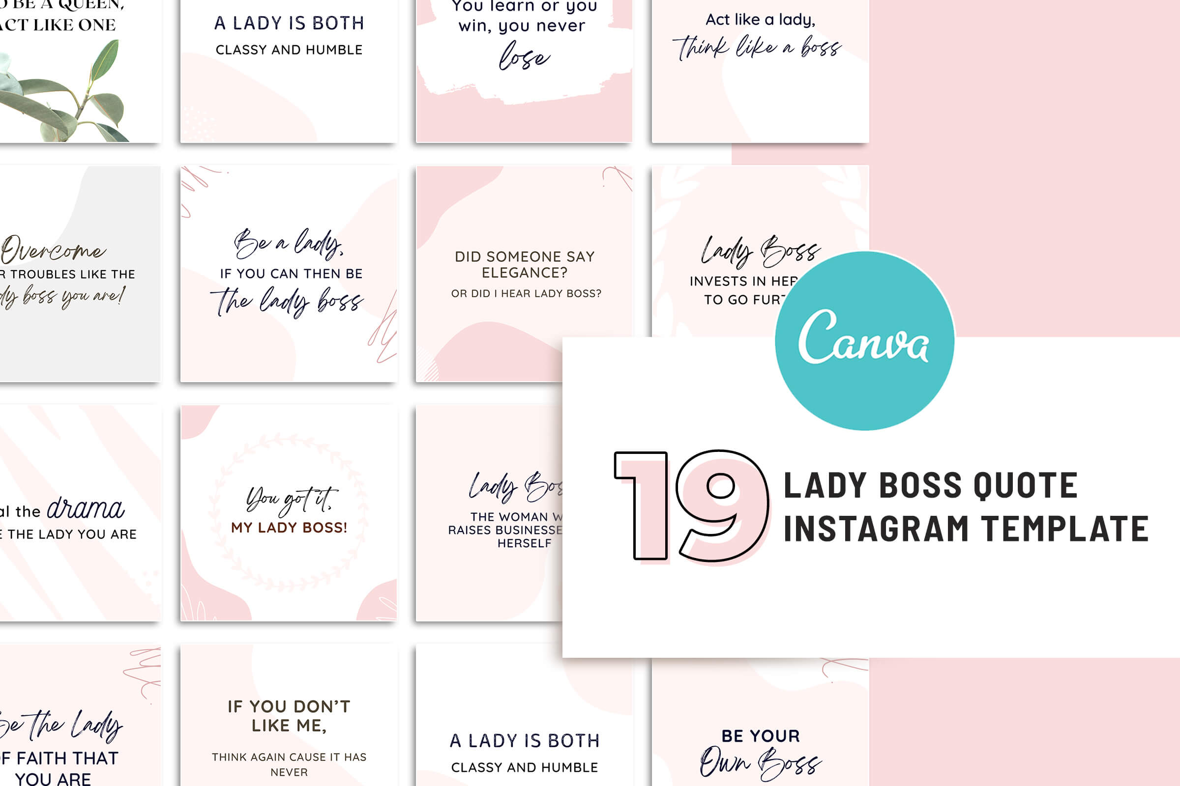 Lady Boss Quotes Templates For Instagram