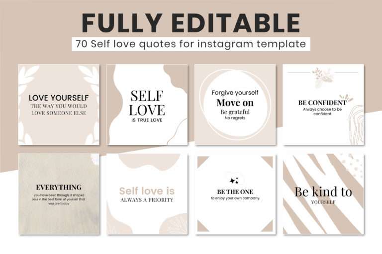 Self Love Quote Templates For Instagram