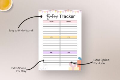 Editable Birthday Tracker