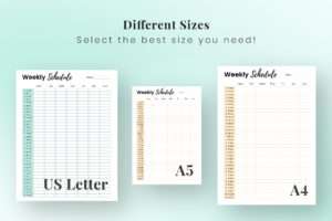 Editable Half-Hour Weekly Schedule