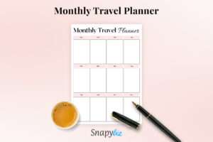 Monthly Travel Planner Pdf
