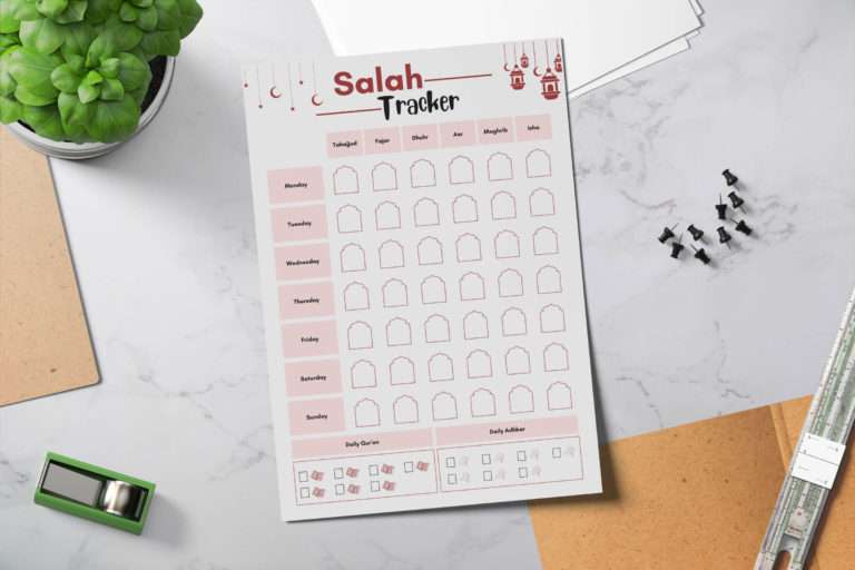 Salah Printable | Fillable Tracker