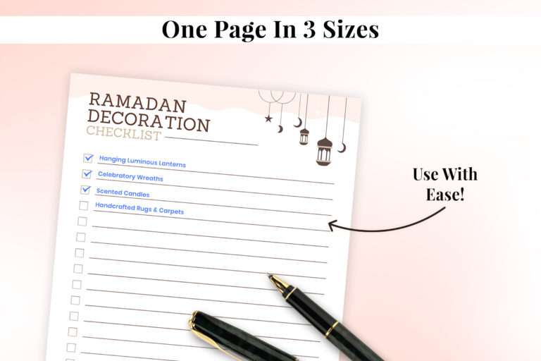 Ramadan Decoration Printable Checklist