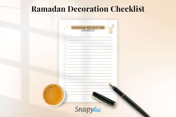 Ramadan Decoration Checklist