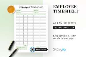 Fillable Employee Timesheet Printable