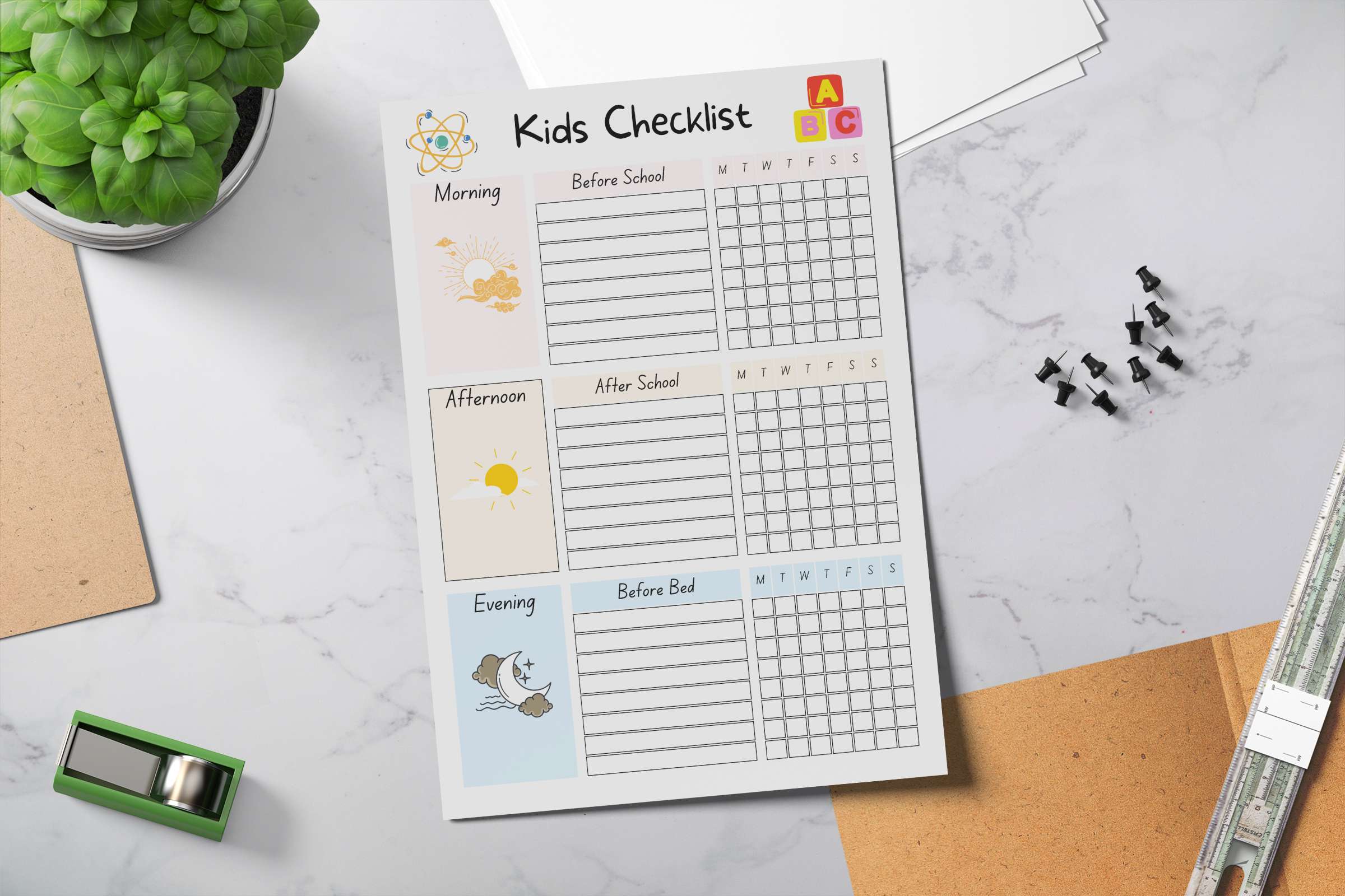 Printable Checklist For Kids | SnapyBiz