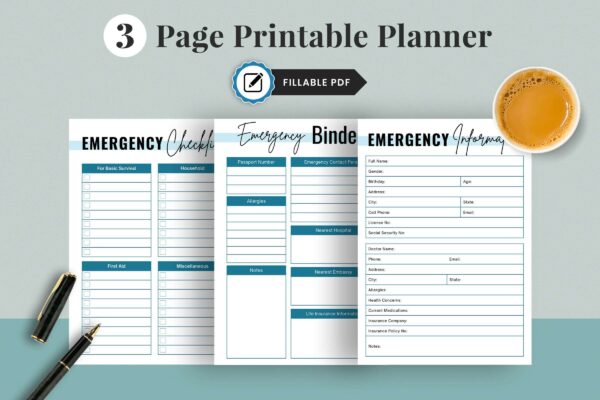 Emergency Binder Free Printables | SnapyBiz