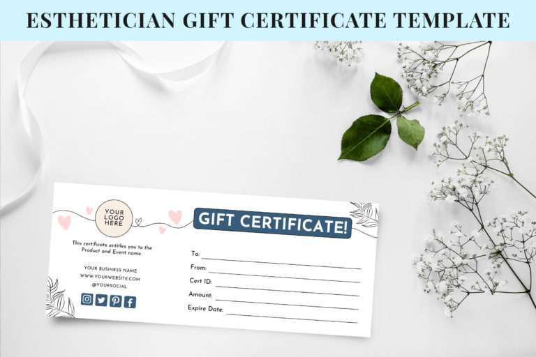 Esthetician Certificate Templates | SnapyBiz