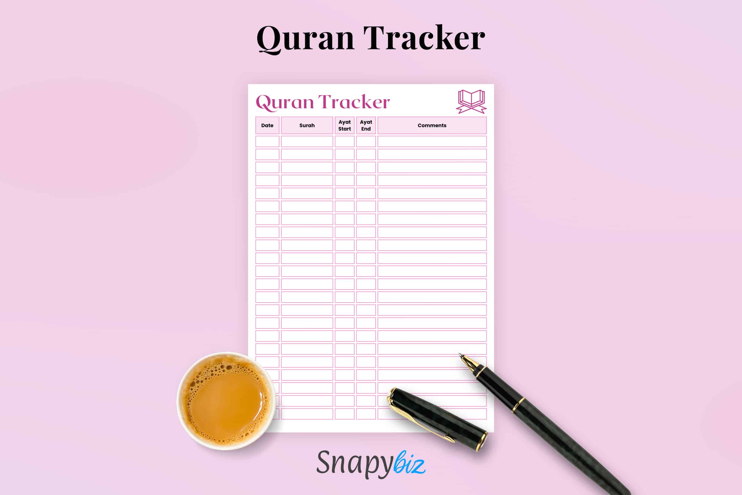 Printable Quran Tracker | SnapyBiz