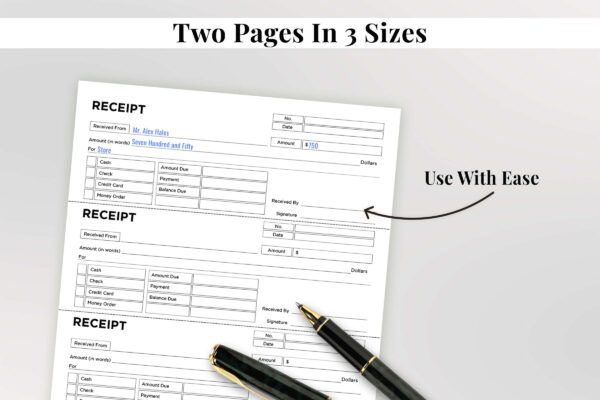 Business Receipt, Receipt Printable | SnapyBiz