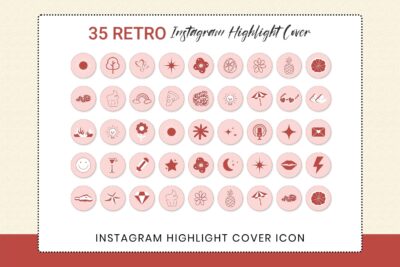 Retro Instagram Highlight Covers | SnapyBiz