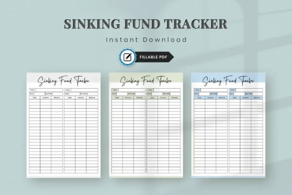 Sinking Fund Tracker Free | SnapyBiz