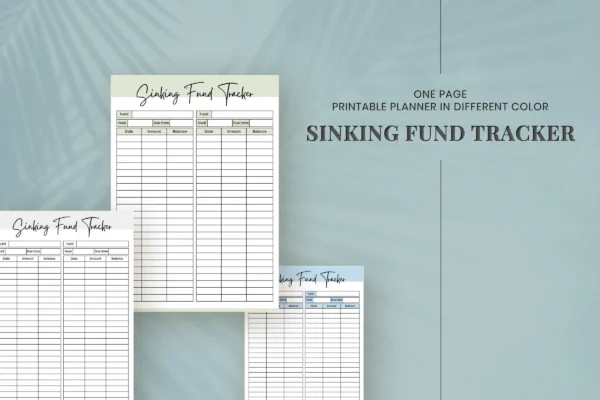 Sinking Fund Tracker Free | SnapyBiz