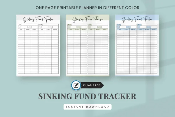 Sinking Fund Tracker Free | SnapyBiz