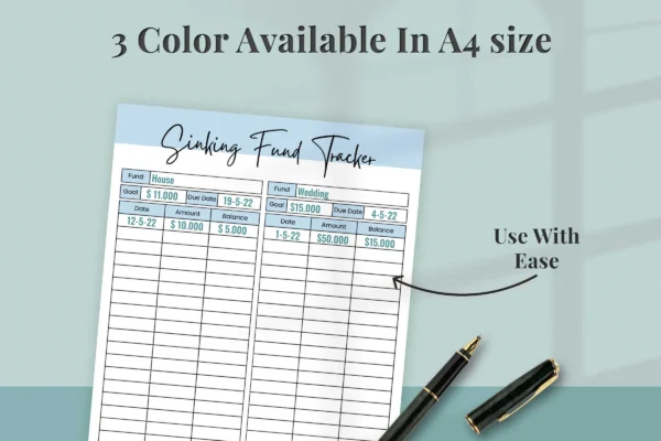 Sinking Fund Tracker Free | SnapyBiz