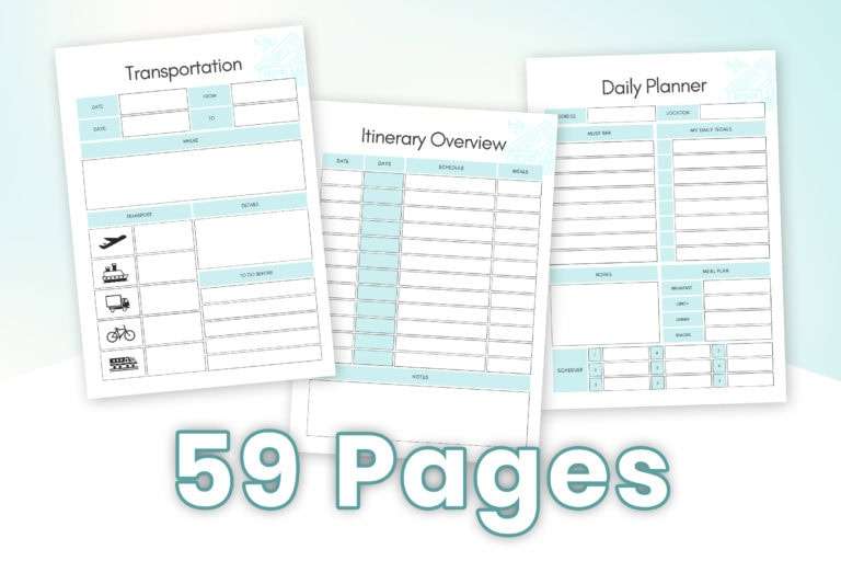 Travel Printable Tracker | SnapyBiz
