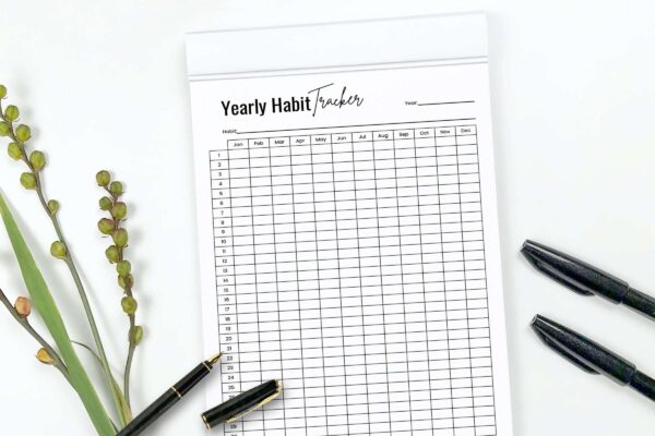 Printable Yearly Habit Tracker | SnapyBiz