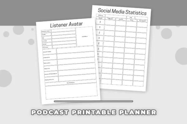 Podcast Printable Planner PDF | SnapyBiz