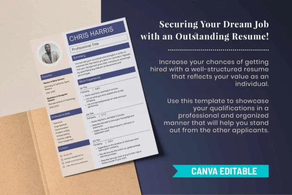 Professional Application CV Template | SnapyBiz