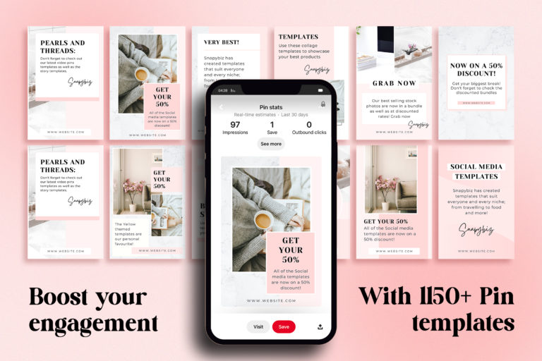 Editable Pinterest Canva Pins Template Bundle Purchase Now