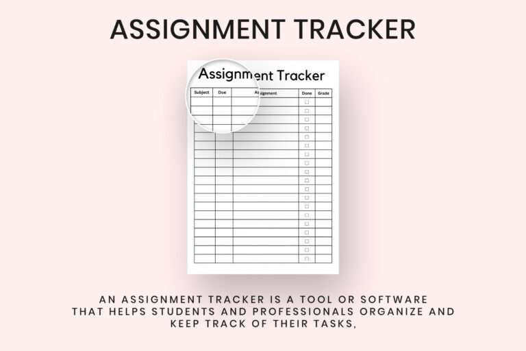 Free Assignment Tracker Template | SnapyBiz