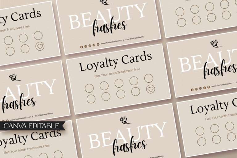 Printable Loyalty Cards Editable Template | SnapyBiz