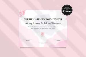 Certificate Of Commitment Template | SnapyBiz