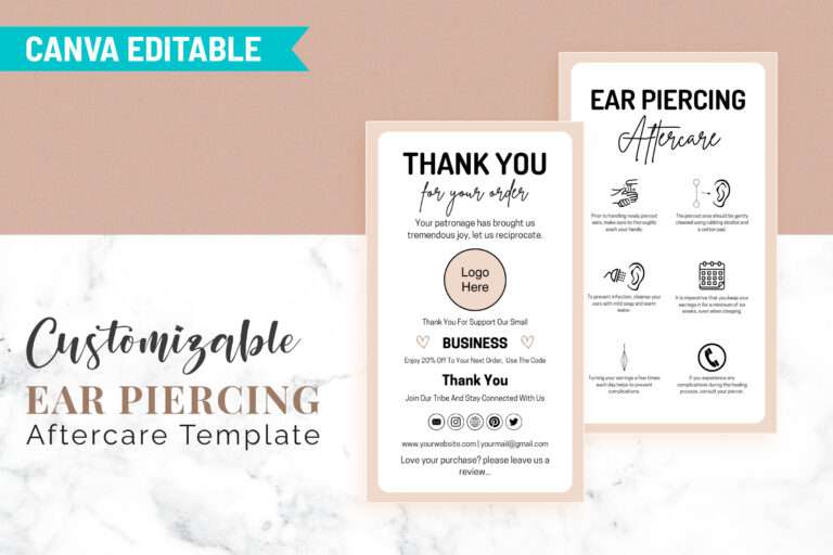 Customizable Ear Piercing Aftercare | SnapyBiz