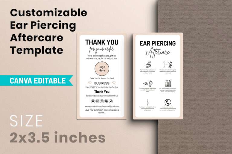 Customizable Ear Piercing Aftercare | SnapyBiz