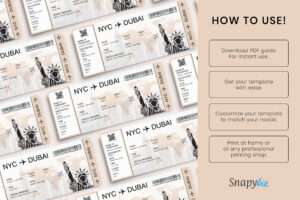 Customizable New York Boarding Pass Template | SnapyBiz