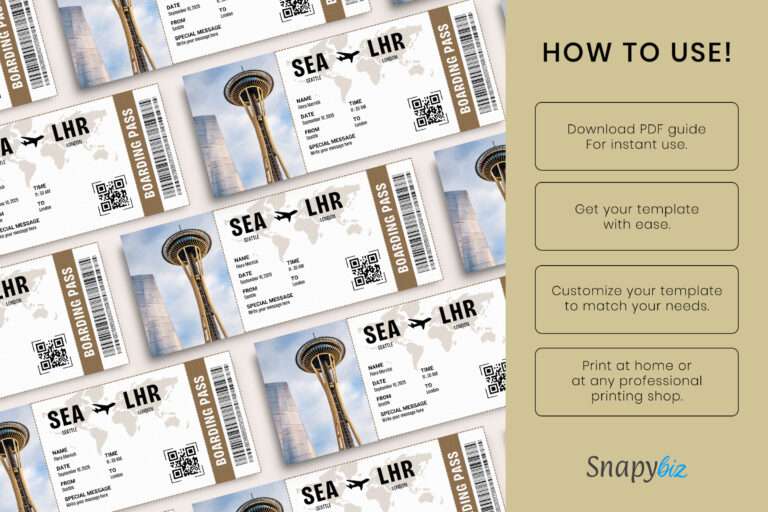 Boarding Pass Tickets Template | SnapyBiz