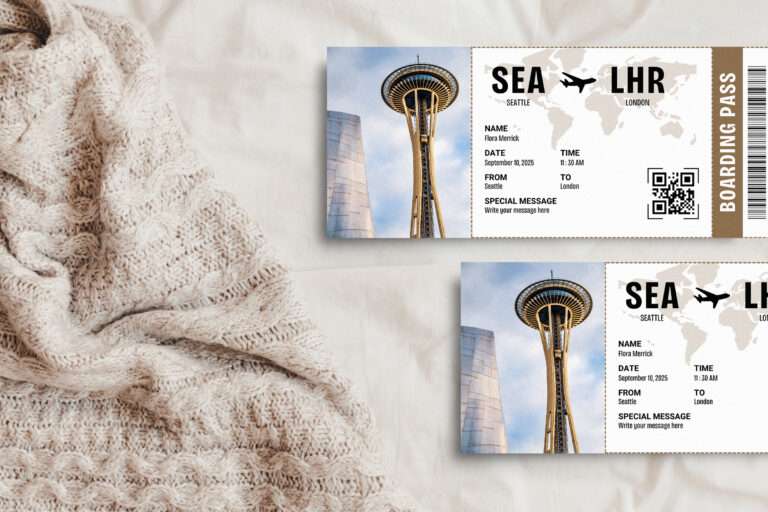 Boarding Pass Tickets Template | SnapyBiz