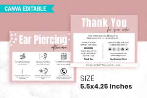 Editable Ear Piercing Aftercare Template | SnapyBiz