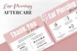 Editable Ear Piercing Aftercare Template | SnapyBiz