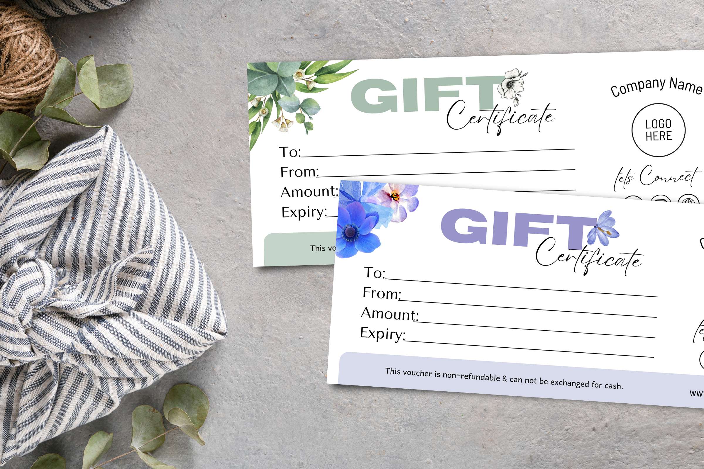 Editable Floral Gift Certificate Template | SnapyBiz