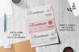 Editable Holiday Gift Certificate Template | SnapyBiz