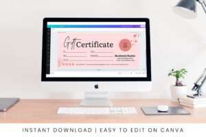 Editable Holiday Gift Certificate Template | SnapyBiz