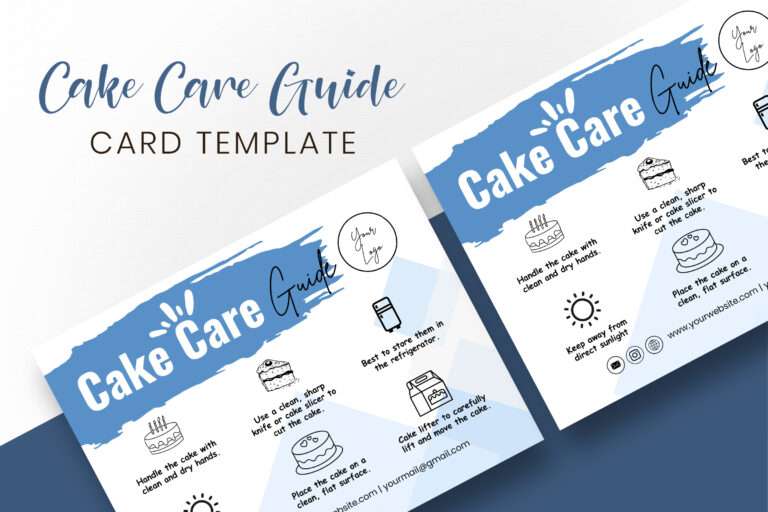 Cake Care Guide Editable Template | SnapyBiz