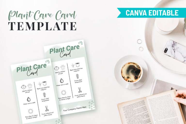 Plant Care Card Template | SnapyBiz
