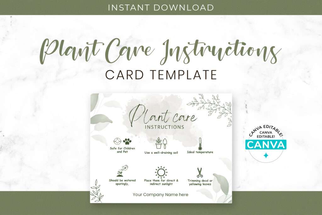 Editable Plant Care Template | SnapyBiz