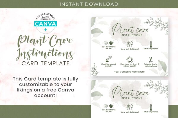 Editable Plant Care Template | SnapyBiz