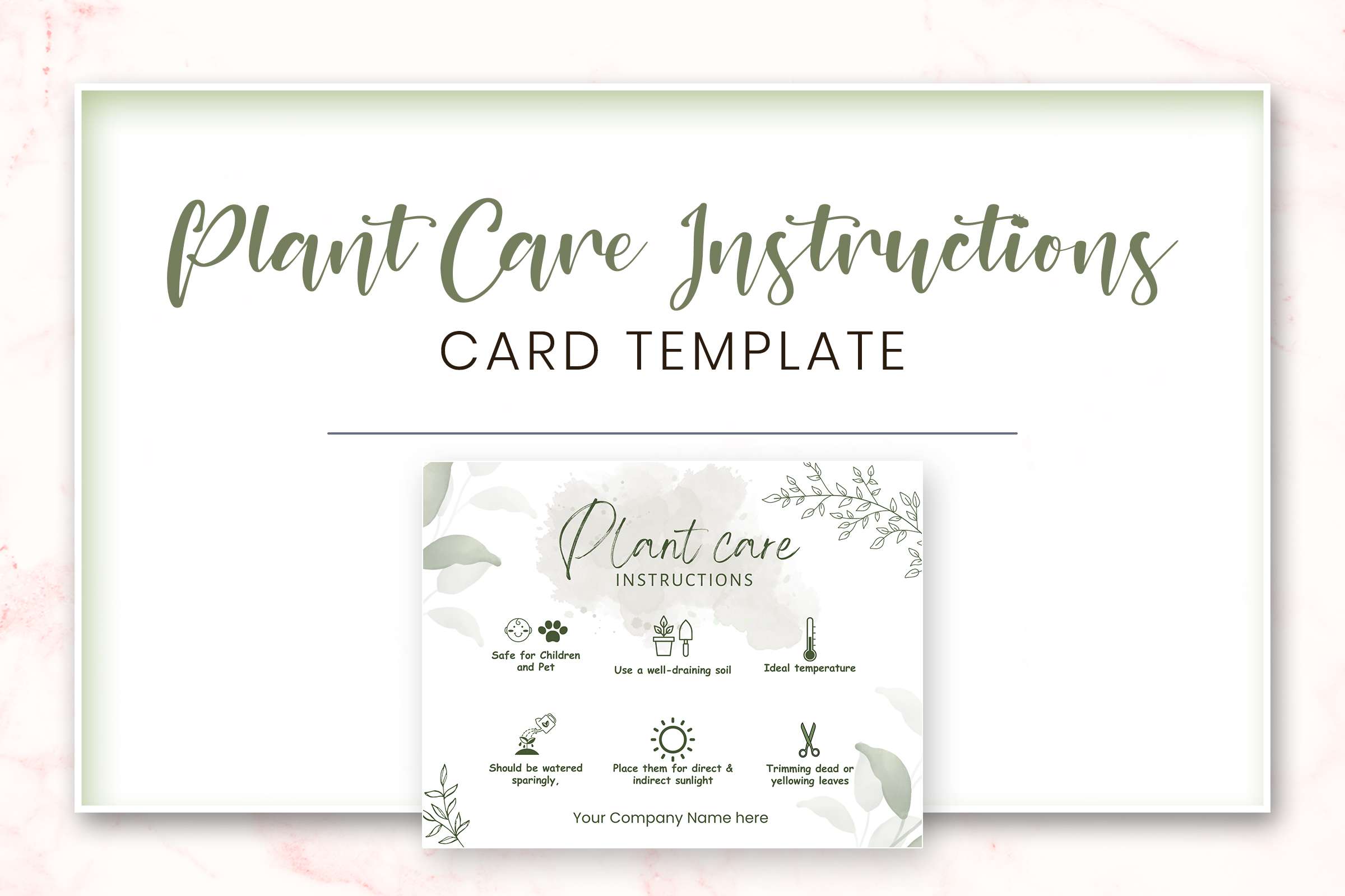 Editable Plant Care Template | SnapyBiz