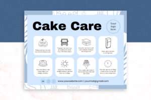Printable Cake Care Instruction Guide | SnapyBiz