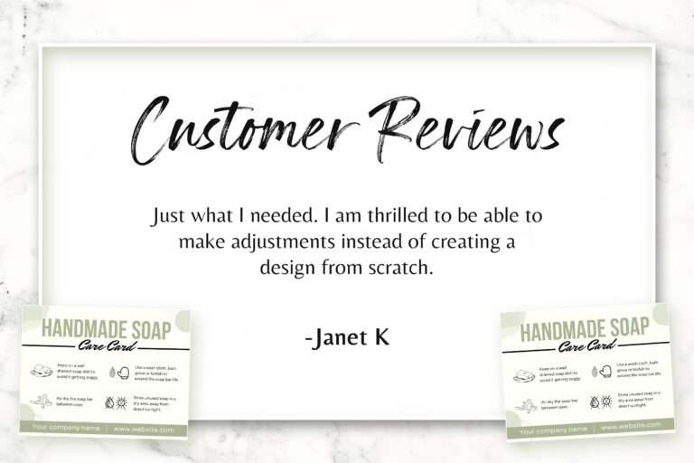 Editable Soap Care Cards Template | SnapyBiz
