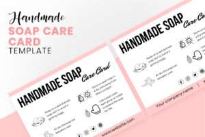 Editable Soap Care Card Template | SnapyBiz