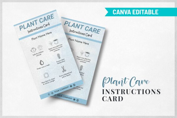 Printable Plant Care Instructions Card | SnapyBiz