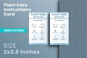 Printable Plant Care Instructions Card | SnapyBiz
